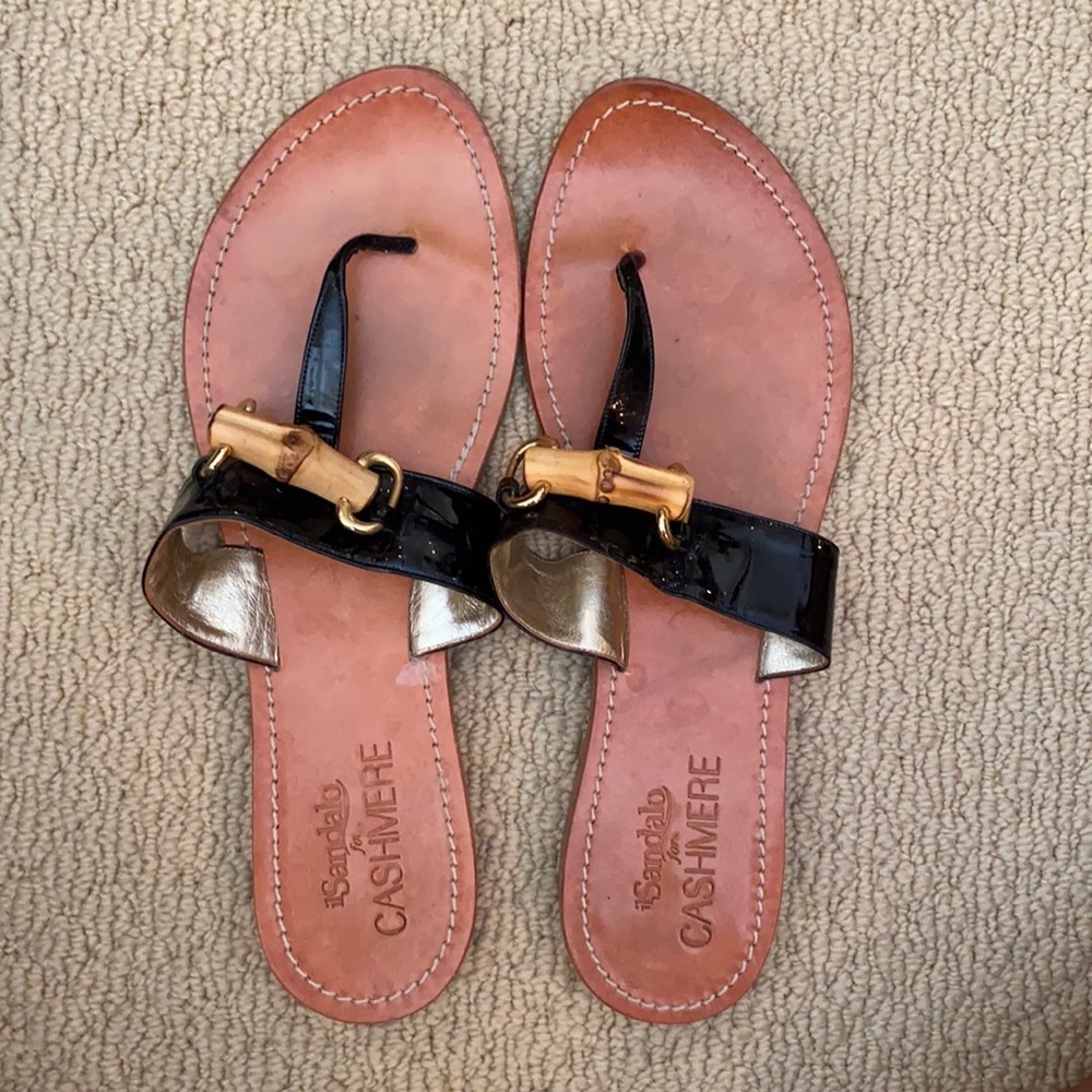 Il Sandalo For Cashmere Black Patten Sandals - Gem